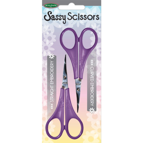 Sassy Embroidery Scissors 2-Pack in Purple- MyNotions
